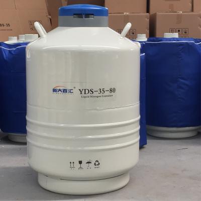 China China lnc3/6/10/15/20/30/35 animal stem cell storage nitrogen container with neck plug canisters roller base for sale