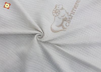 China Off White Knitted Jacquard Mattress Quilting Fabric Pongee Type Textile Spot for sale
