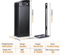 China 36V/48V Silverfish Ebike Lithium Battery with 15Ah/17.5Ah/20Ah Capacity for 500W-800W Electric Bikes for sale