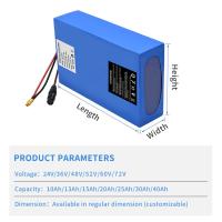 China 48V/52V/60V Long Range High Power Electric Scooter Battery and E-Bike Battery Pack for sale