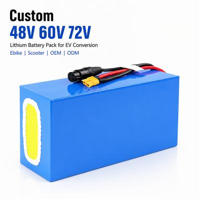 China 48V/60V 13Ah-21Ah Lithium-Ion Battery Pack with 18650 Customized Cells for Electric Scooters and E-Bikes for sale