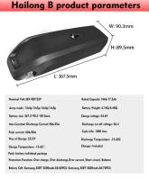 China Custom 48V 13Ah Hailong Ebike Battery with 18650 Li-ion Battery Cells for Electric Bicycle for sale