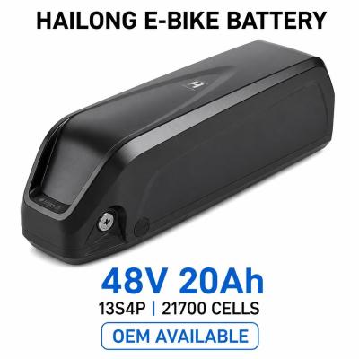China Hailong E-Bike Battery 48V 20Ah with 13S4P Configuration and 21700 Lithium Cells for sale