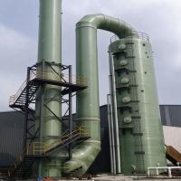 China Chemical Resistant FRP Scrubber Tower For Smelter Acid Fume Removal for sale
