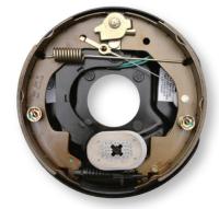 China 10 Inch Electric Trailer Brake Assembly with Parking Lever - 3500 lb Capacity, 12V Self-Adjusting for sale