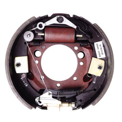 China Red 12.25x4 Inch Trailer Drum Brake Assembly with 7-Bolt Configuration and 7000 lb Capacity for sale