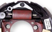 China Red 12.25x4 Inch Trailer Drum Brake Assembly with 7-Bolt Configuration and 7000 lb Capacity for sale