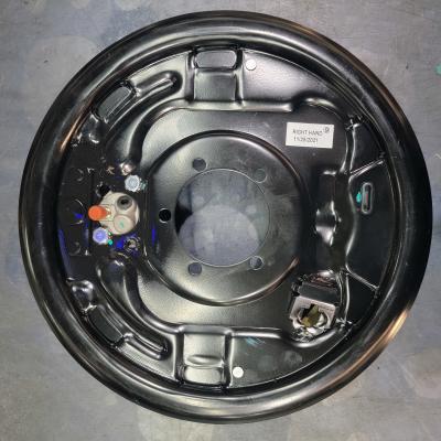 China 12 Inch Hydraulic Brake with Parking Lever for Trailer Axle - 3500-7000 lbs Capacity, E-Coated Assembly for sale