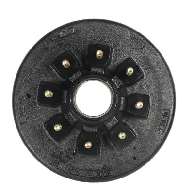 China Airui 12 Inch Trailer Brake Drum with 8 Studs and Bearings - 25580 & 14125A Compatible for Heavy-Duty Axles for sale