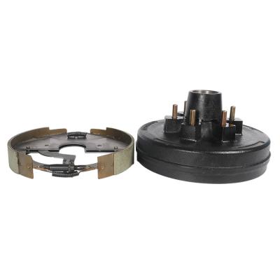 China 12 Inch Trailer Brake Drum Hub Assembly with 6-Lug Pattern and 1/2 Inch Wheel Studs for Mobile House Trailers for sale