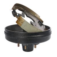 China 12 Inch Trailer Brake Drum Hub Assembly with 6-Lug Pattern and 1/2 Inch Wheel Studs for Mobile House Trailers for sale