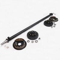 China 50mm Round Utility Trailer Axle with Hydraulic Brakes - 2500-3000 kg Capacity, 5×4.5