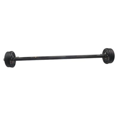 China 2500-3500kg 50mm Square Trailer Axle with 12-Inch Hydraulic Brakes for Boat Trailers for sale