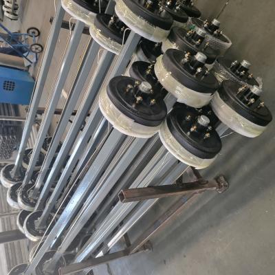 China 50mm Square Tube Trailer Axle with Hydraulic Brake System 1200-2000kg Capacity 10