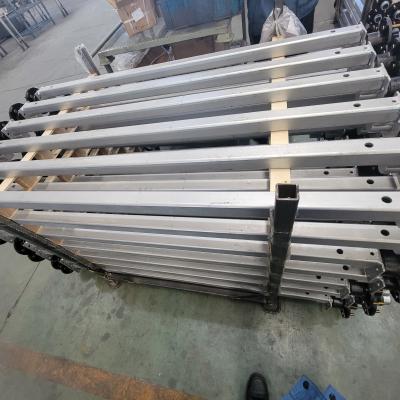 China 60mm Square Tube Boat Trailer Axle 2500-3500kg Capacity with Idler Hub for 6×5.5