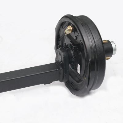 China OEM ODM Hot Dip Galvanized Trailer Drop Axles 1200kg to 2000kg with 12 Inch Drum Brakes for sale