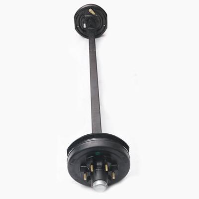 China 2000kg 12 Inch Drum Electric Braked Drop Axle with 50x50mm Solid Shaft for Horse Floats and Trailers for sale