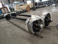 China 2000kg 12 Inch Drum Electric Braked Drop Axle with 50x50mm Solid Shaft for Horse Floats and Trailers for sale