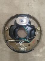China 10 Inch Electric Trailer Brake Assembly with Parking Lever - 3500 lb Capacity, 12V Self-Adjusting for sale