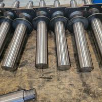 China 60mm 5000lbs Cylindrical Trailer Axle Spindles With Mount Plate for Unbraked Axles - AB00504501 for sale