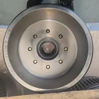 China 12.25×4 Inch 8-Lug Trailer Hub Drum Assembly 7000-12000 lbs Heavy Duty with Cast Iron Construction for sale