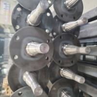 China OEM 40MM Round Trailer Axle 3500 Lb Capacity Straight Unbrake Design with Mounting Plate for sale