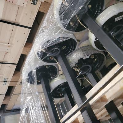 China 40MM Square Solid Tube Trailer Straight Axle With Hydraulic Brake for sale