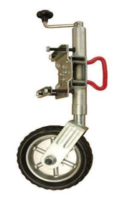 China 1500 lbs Heavy Duty Trailer Jockey Wheel with Rubber Tire - Side Hand Mount, 60Si2Mn Steel Construction for sale