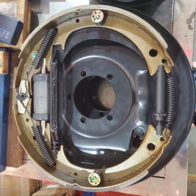China 12x2-1/4 Inch Hydraulic Trailer Brake with Emergency Parking Lever - 7000 lb Capacity Duo-Servo Design for sale