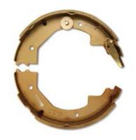 China 10x2 1/4 Inch Electric Trailer Brake Shoes 3500 lb Axle Capacity 12V Self-Adjusting for sale