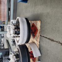 China 10 Inch Trailer Axle Spindle with Electric Brake Drum - 2300-3500 lb Capacity, 5x4.5