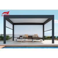 China 4 x 4m Manual Louvered Pergola Aluminium Waterproof For Outdoor Garden Building for sale