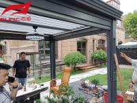 China Led Light Motorized Aluminum Pergola Rodent Proof For Garden Building for sale