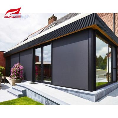 China Outdoor Motorized Roller Blinds Sunshade Waterproof Electric Smart Window for sale