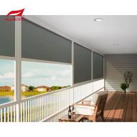 China Motorized Outdoor Roller Blinds Waterproof Patio Window Sunshade Zip Track Blinds for sale
