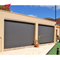 China Knitted Fabric Outdoor Roller Blinds Window Electric Patio Windproof for sale