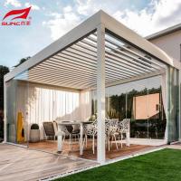 China Outdoor 3x4m Louvered Motorized Aluminum Pergola White Waterproof Pergolaproof Awning for sale