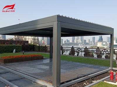 China 3x4m Motorized Aluminum Louvered Roof Led Light Rodent Proof Swimming Pool for sale