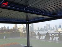China 9x9 9x12 Garden Aluminum Motorized Pergola Outdoor Led Light Rodent Proof for sale