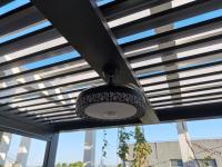 China Bioclimatic Outdoor Motorized Louvered Pergola Aluminum Waterproof Awning 4 X 4m for sale