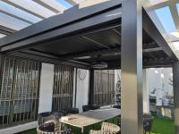 China Bioclimatic Outdoor Motorized Louvered Pergola Aluminum Waterproof Awning 4 X 4m for sale