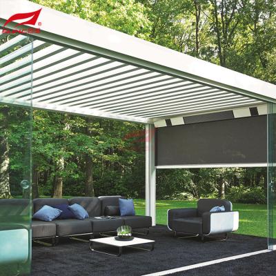 China Aluminum Motorized Louvered Pergola Waterproof Awning 4 X 6mm for sale