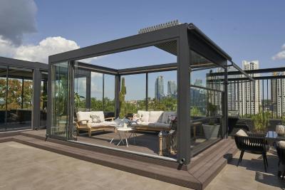 China Louvered Motorized Aluminum Pergola Bioclimatic Outdoor 10 X 12 Ft for sale