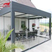 China Aluminum Rainproof Motorized Louvered Pergola With Adjustable Roof 12 X 10 X 13 Ft for sale
