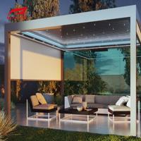 China Aluminum Rainproof Motorized Louvered Pergola With Adjustable Roof 12 X 10 X 13 Ft for sale