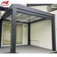 China 3X4 Garden Aluminium Pergola Outdoor Motorized Louver Blades  With Zip Screen for sale
