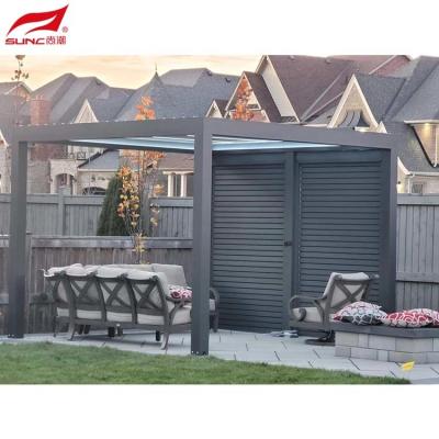 China Modern Outdoor Motorized Aluminium Alloy 6063 All Stainless Steel Garden Pergola for sale