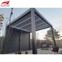 China Garden Building Motorized Aluminum Pergola Waterproof With Shutter Blinds 4X4m for sale