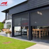 China Aluminium Alloy Waterproof Motorized Zip Track Blinds For Outdoor Pergola for sale