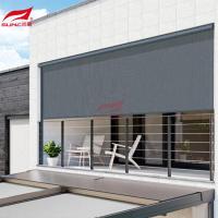 China Window Outdoor Roller Blinds Waterproof Patio External Pergola Motorised Zipscreen Blinds for sale